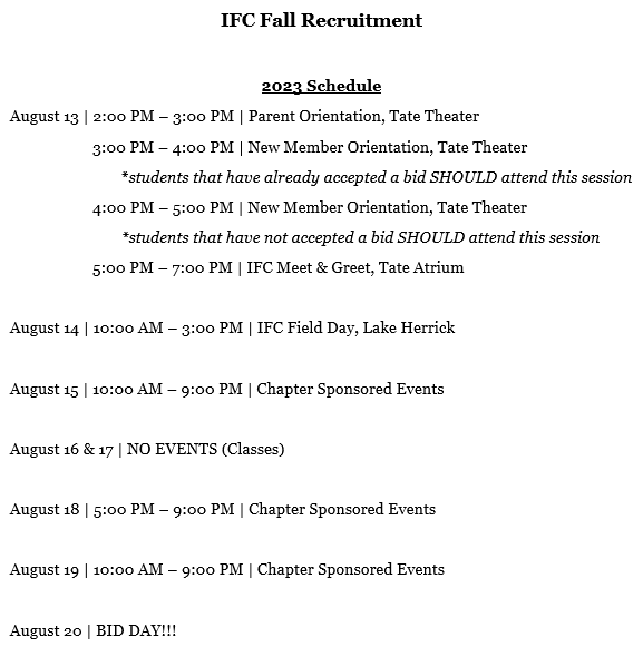 University of Georgia IFC Fraternities | CampusDirector